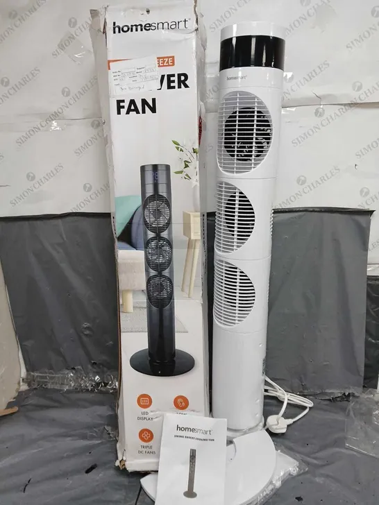 Lot 1238: HOMESMART SWING BREEZE TOWER FAN IN WHITE - 4932537 | Simon ...