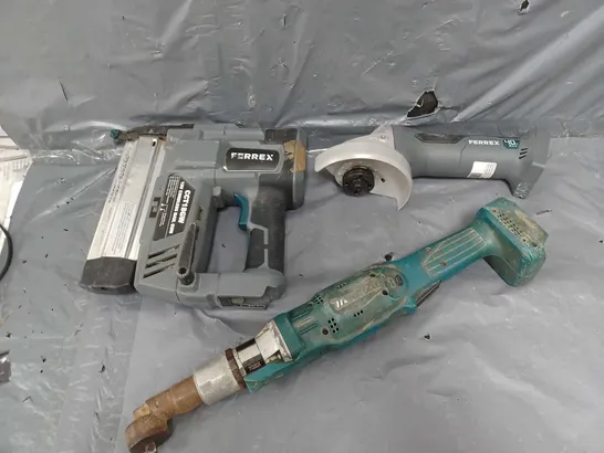 Lot 6660: 3 UNBOXED USED TOOLS TO INCLUDE FERREX ANGLE GRINDER, FERREX ...