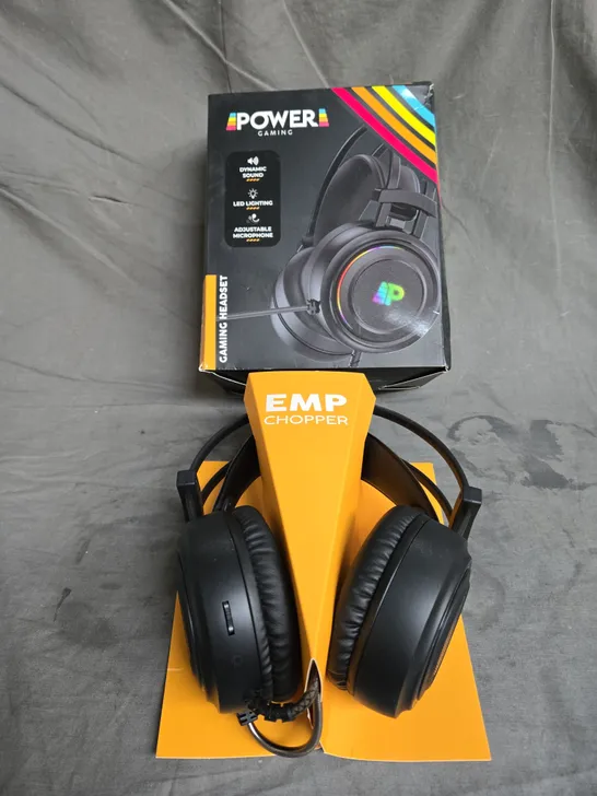 Lot 1559: BOXED JUICE POWER EMP CHOPPER GAMING HEADSET IN BLACK ...