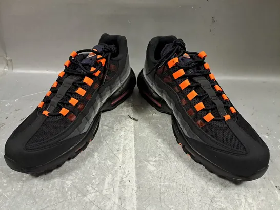 Lot 7136: BOXED PAIR OF NIKE AIR MAX 95 SHOES IN BLACK/GREY/ORANGE UK ...