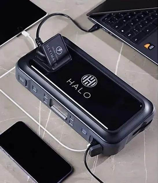 Lot 188: HALO BOLT ULTIMATE POWER BANK W/JUMP STARTER AIR COMPRESSOR ...