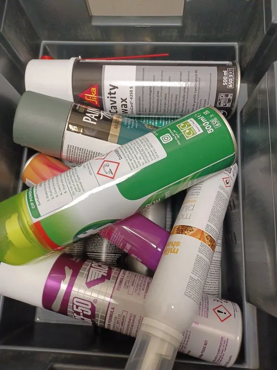 Lot 6175: BOX OF APPROX 15 ASSORTED AEROSOLS TO INCLUDE CIF POWER SHINE ...
