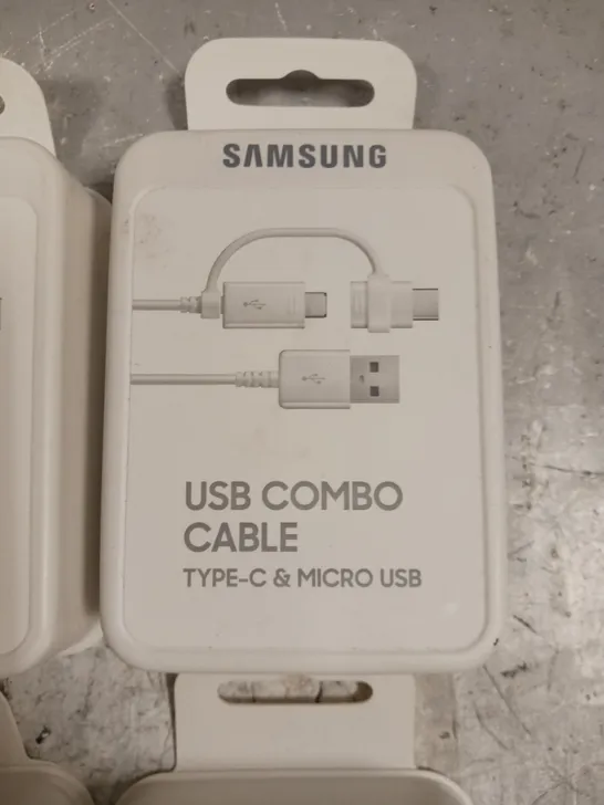 Lot 2421: LOT OF 8 SAMSUNG USB COMBO CABLES TYPE-C & MICRO USB ...