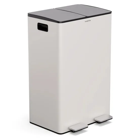Lot 225: KLARSTEIN ECOVISTA WASTE BIN WITH COMPOST BIN RUBBISH BIN 60 ...