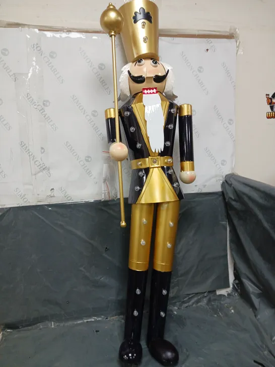 Lot 532: BOXED THREE KINGS IN-LIT GIANT NUTCRACKER NAVY & GOLD ...