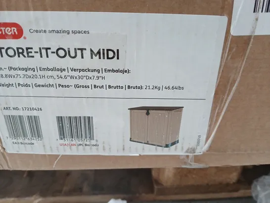 Lot 6030: BOXED KETER STORE IT OUT MIDI GARDEN STORAGE (1 BOX ...