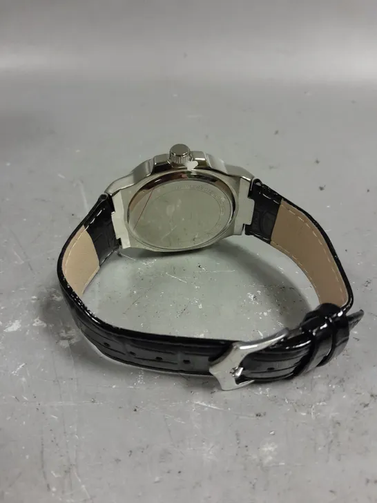 Lot 957: MENS FRANK SCHMIDT WATCH – TEXTURED DIAL WITH DATE – LEATHER ...