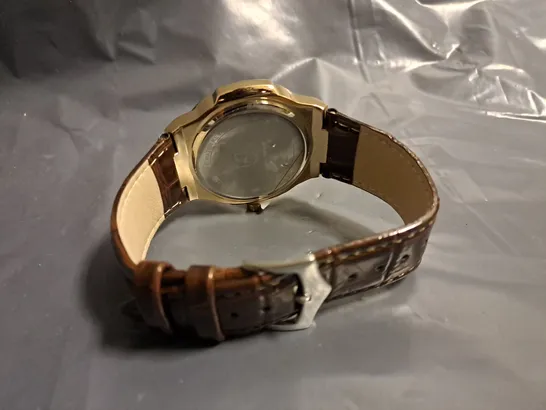 Lot 7061: FRANK SCHMIDT WATCH – TEXTURED DIAL WITH DATE – LEATHER STRAP ...