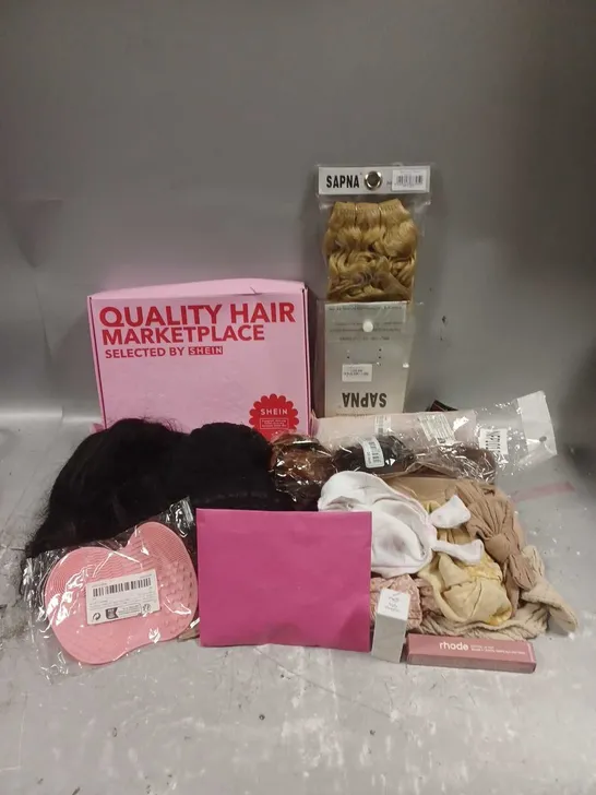 Lot 1613: APPROXIMATELY 20 ASSORTED COSMETIC ITEMS TO INCLUDE - WIGS & HAIR EXTENSIONS - RHODE ...