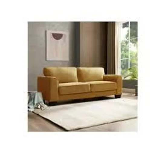 Lot 2292: BOXED GOULDIN UPHOLSTERED 3 SEATER SOFA - MUSTARD (2 BOXES ...