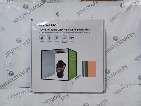 Lot 3717: BOXED PULUZ 30CM FOLDABLE LED RING LIGHT STUDIO BOX - 4482610 ...