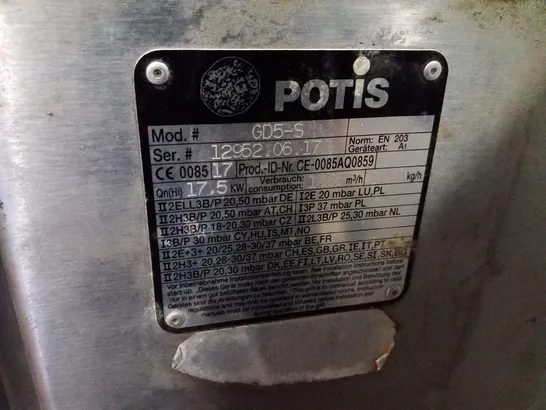 Lot 124: POTIS GD5-S DONAR/GYROS GAS GRILL - 5042107 | Simon Charles ...