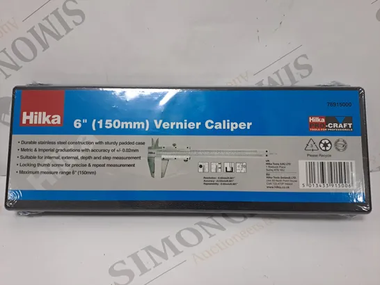 Lot 9018: SEALED HILKA 6 150MM VERNIER CALIPER - 4603230 | Simon ...