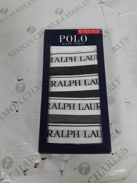 Lot 10024: BOXED POLO RALPH LAUREN 5 STRECH COTTON TRUNKS - MEDIUM ...