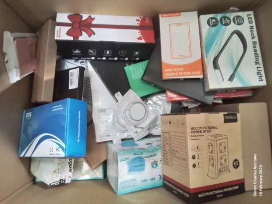 Lot 553: BOX CONTAINING LARGE AMOUNT OF BOXED ELECTRICAL ITEMS TO ...