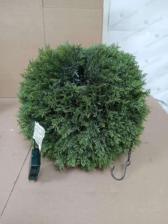 Lot 3270: PRE LIT CONIFER HANGING BALL OUTDOOR CHRISTMAS DECORATION ...
