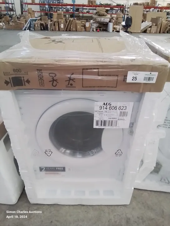 Lot 25: AEG L7WE74634BI 7000 PROSTEAM® CONDENSER 7 KG WASHER DRYER RRP ...