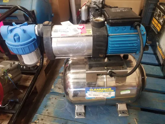 Lot 20: CLARKE CBT1300SS 1" 1350W 90LPM 35M HEAD STAINLESS STEEL BOOSTER PUMP (230V) - 5176307 ...
