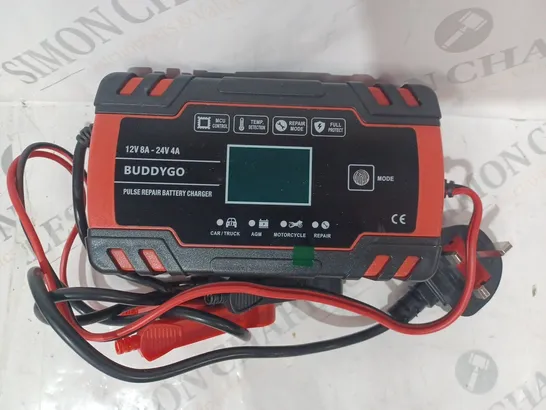 Lot 3152: BOXED BUDDYGO 12V 8A -24V 4 A PULSE REPAIR BATTERY CHARGER ...