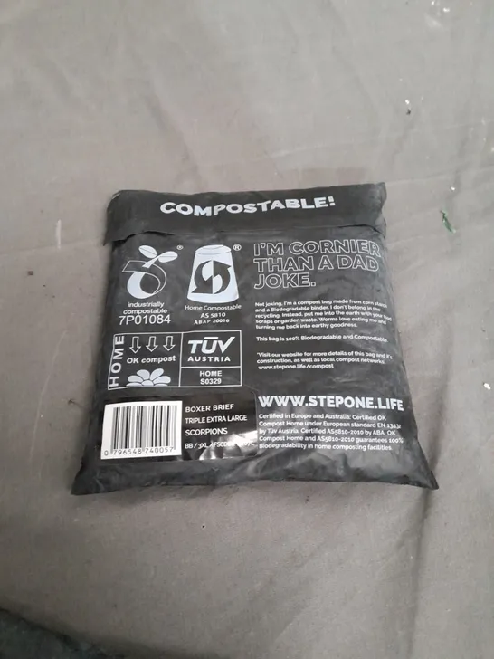 Lot 3281: SEALED STEP ONE BOXER BRIEF TRIPLE EXTRA LARGE SCORPIONS ...