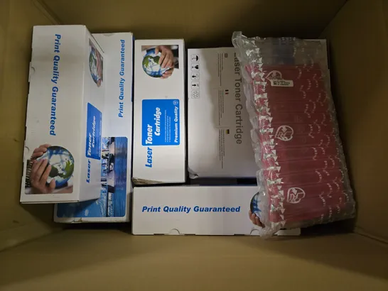 Lot 5062: BOX OF APPROXIMATELY 10 ASSORTED BOXED LASER TONER CARTRIDGES ...