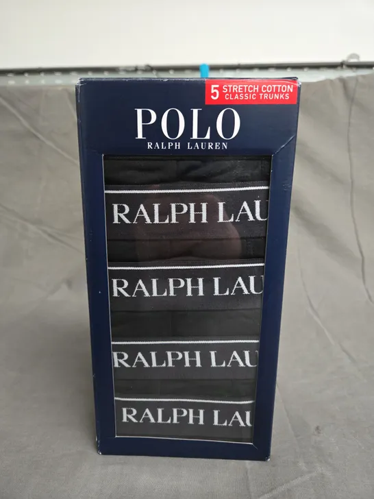Lot 5781: BOXED POLO RALPH LAUREN CLASSIC TRUNKS - X5 - SIZE XL ...