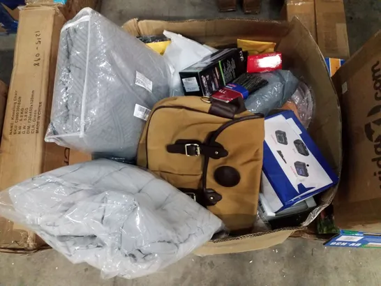 Lot 5015: BOX CONTAINING ASSORTED PRODUCTS INCLUDING RECLINER CHAIR COVER, 3 PAGE MULTIFUNCTION ...