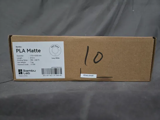 Lot 3206: SEALED BAMBU LAB PLA MATTE IVORY WHITE SPOOL - 5017947 ...
