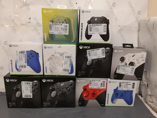 Lot 9095: 10 ASSORTED BOXED XBOX CONTROLLERS IN VARIOUS COLOURS AND ...