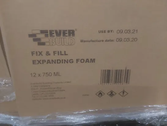Lot 2603: PALLET TO CONTAIN BOXES OF EVER BUILD FIX & FILL EXPANDING ...