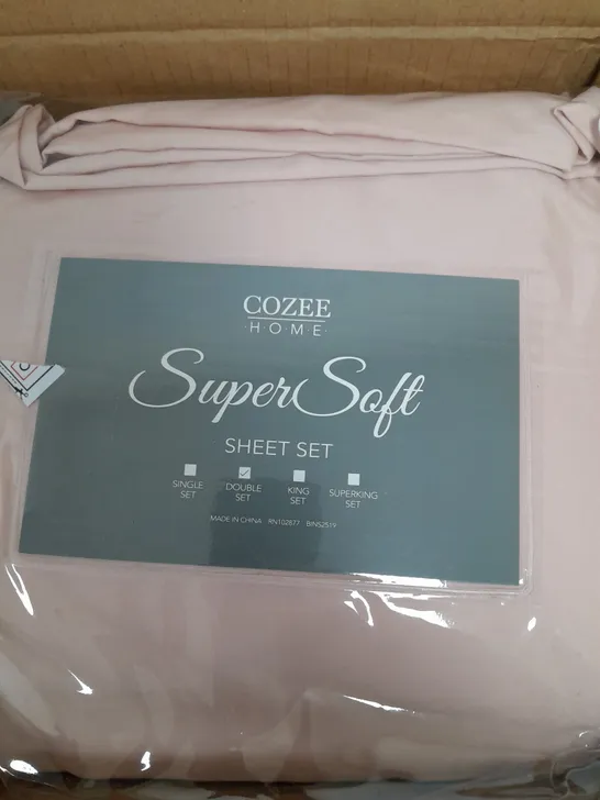 Lot 8174: SUPERSOFT BY COZEE HOME FIITTED SHEETS IN ROSE SMOKE - DOUBLE ...