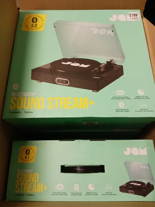 Lot 1567: 4 X BOXED JAM SOUND STREAM+ BLUETOOTH ENABLED TURNTABLES IN ...
