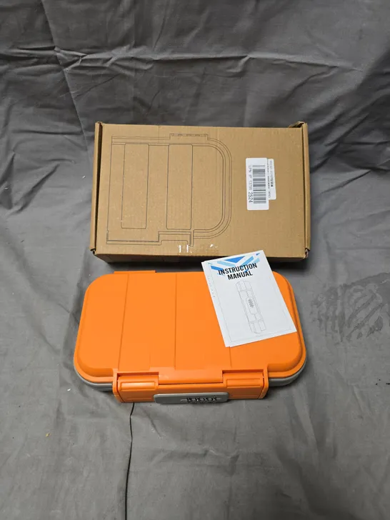 Lot 2137: ORANGE LOCKABLE CASE WITH COMBINATION LOCK – PORTABLE STORAGE ...