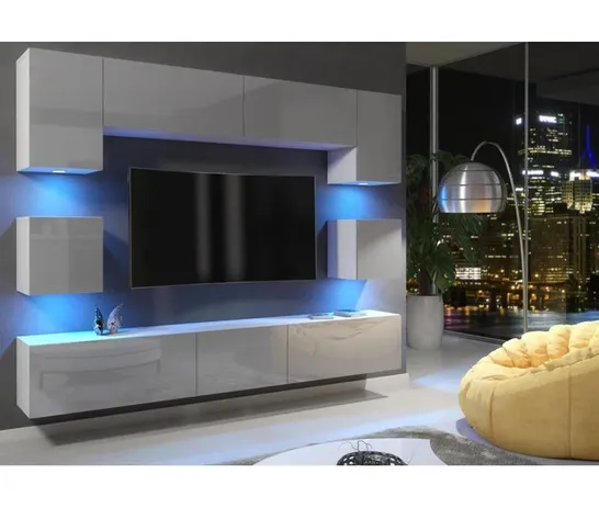 Lot 2372: BOXED MODERN FURNITURE LIVING ROOM SET CUPBOARD TV UNIT ...