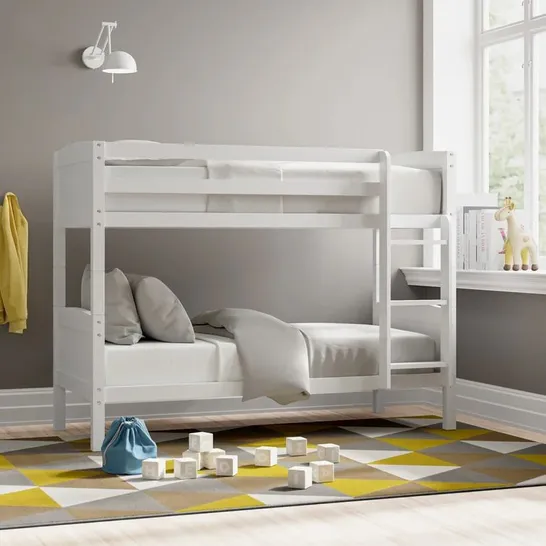 Lot 8164: BOXED ISABELA SOLID WOOD STANDARD BUNK BED - WHITE (2 BOXES ...