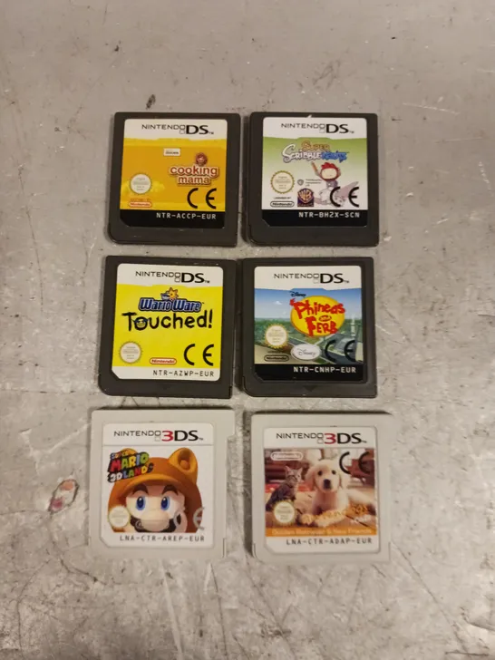 Lot 2158: 6 X ASSORTED CARTRIDGE VIDEO GAMES TO INCLUDE NINTENDOGS ...