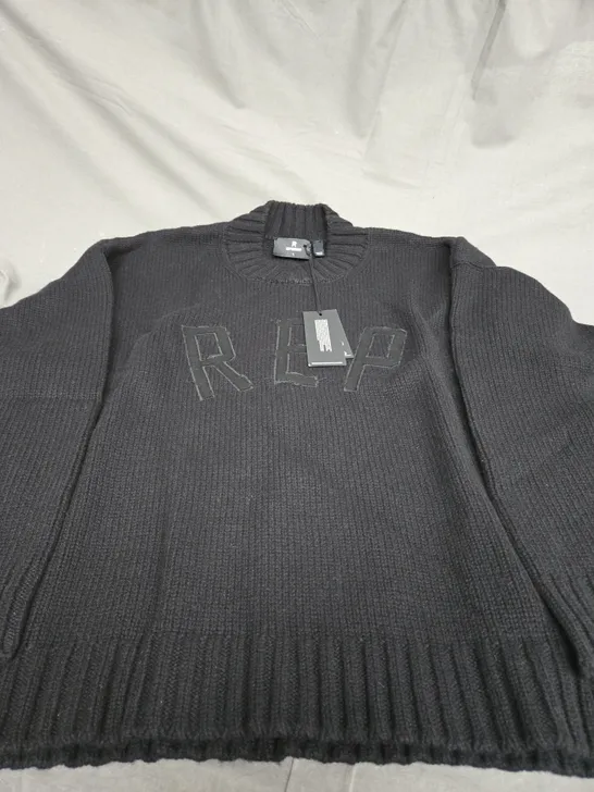 Lot 7428: REPRESENT REP KNIT JUMPER IN BLACK - LARGE - 4987291 | Simon ...