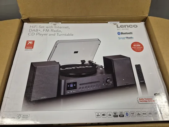Lot 7325: BOXED LENCO MC-460BK TURNTABLE HI-FI SYSTEM - 5197709 | Simon ...