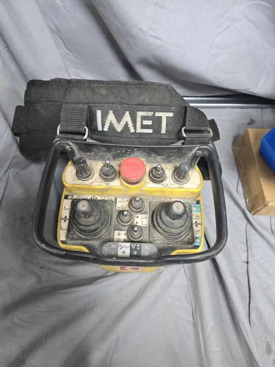 Lot 499: IMET remote control handset for plant equipment – yellow with ...