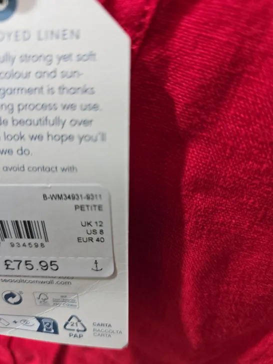Lot 175: SEASALT CORNWALL RED DRESS – UK 12 (US 8, EUR 40) - 5354411 ...