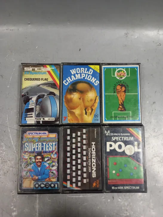 Lot 2066: 6 X ASSORTED RETRO SPECTRUM VIDEO GAME TAPES TO INCLUDE WORLD ...