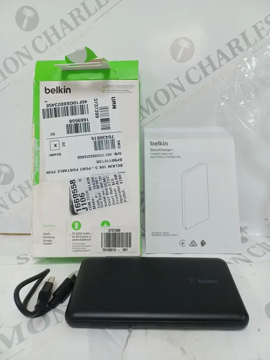 Lot 16199: BELKIN BOOST CHARGE POWER BANK 10K - 4597815 | Simon Charles ...