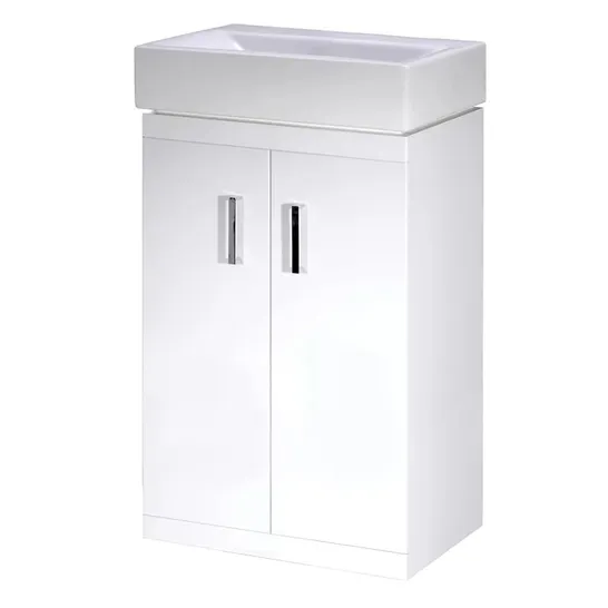 Lot 1847: BOXED CHECKERS 450 450mm SINGLE BATHROOM VANITY WITH ...