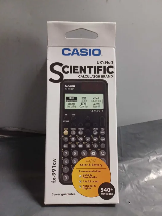 Lot 9248: SEALED CASIO FX-991 CW SCIENTIFIC CALCULATOR BLACK - 5060932 ...