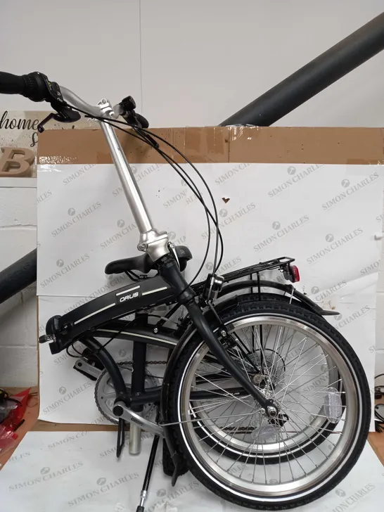 Lot 11200: ORUS FOLDING BIKE 19" WHEEL IN BLACK - COLLECTION ONLY ...