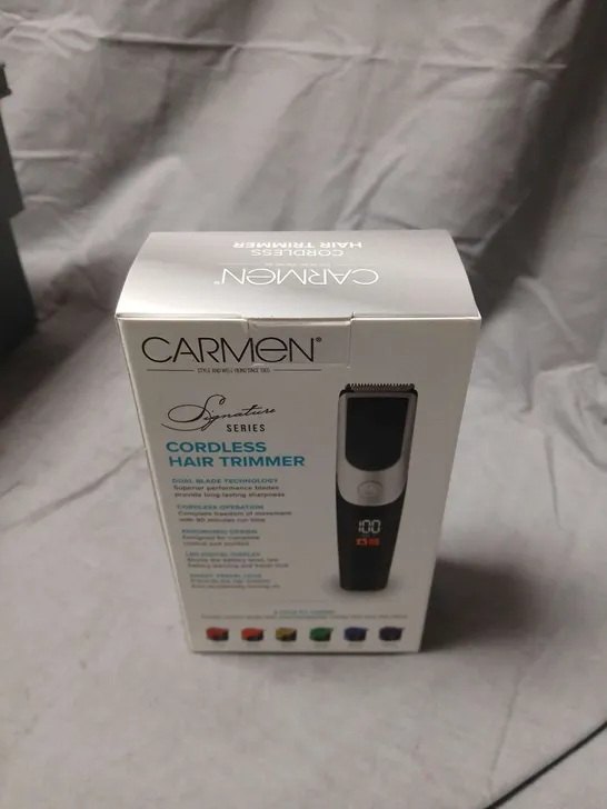 Lot 444: CARMEN CORDLESS HAIR TRIMMER – SIGNATURE SERIES, COLOUR-CODED ...