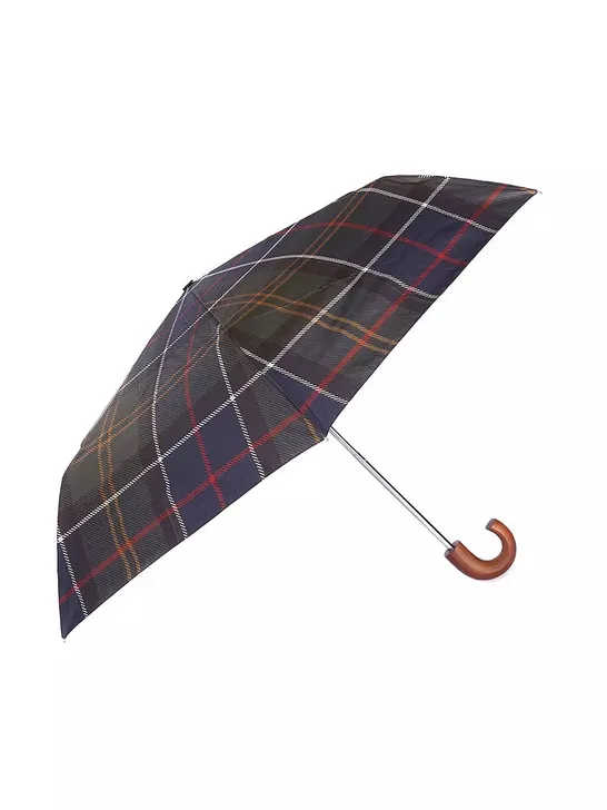 Lot 246: BARBOUR TARTAN PRINT MINI UMBRELLA - GREEN - 5388502 | Simon ...
