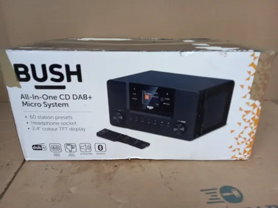 Lot 2202: BOXED BUSH ALL IN ONE CD DAB+ MICRO SYSTEM - 4867510 | Simon ...