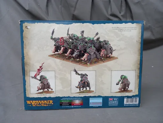 Lot 4019: BOXED WARHAMMER THE OLD WORLD ORC & GOBLIN TRIBES ORC BOAR ...