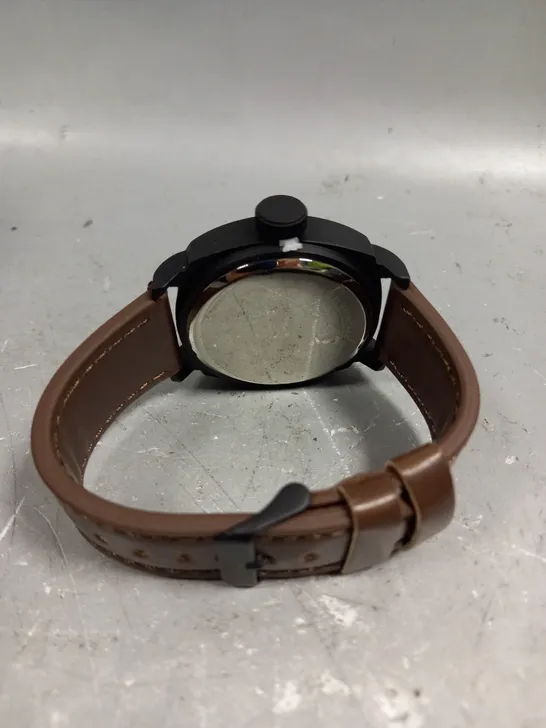 Lot 2271: MENS FRANK SCHMIDT WATCH – LARGE BLACK CASE – BLACK PILOT ...